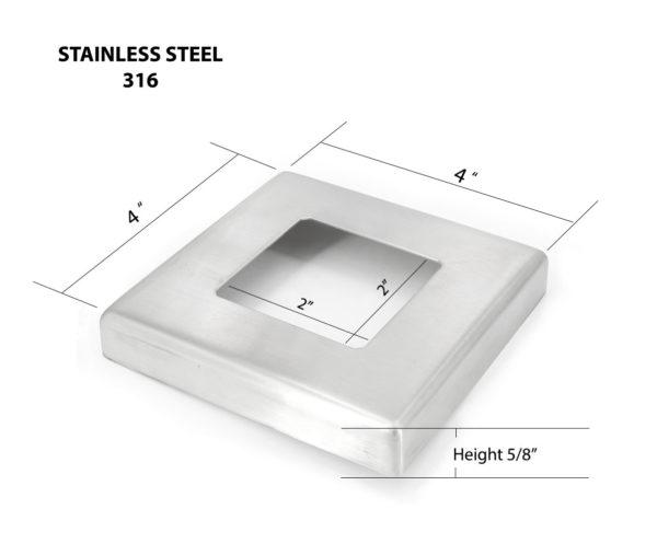 ⋆ Top Hardware Square Base Cover for 2 x 2-inch Post