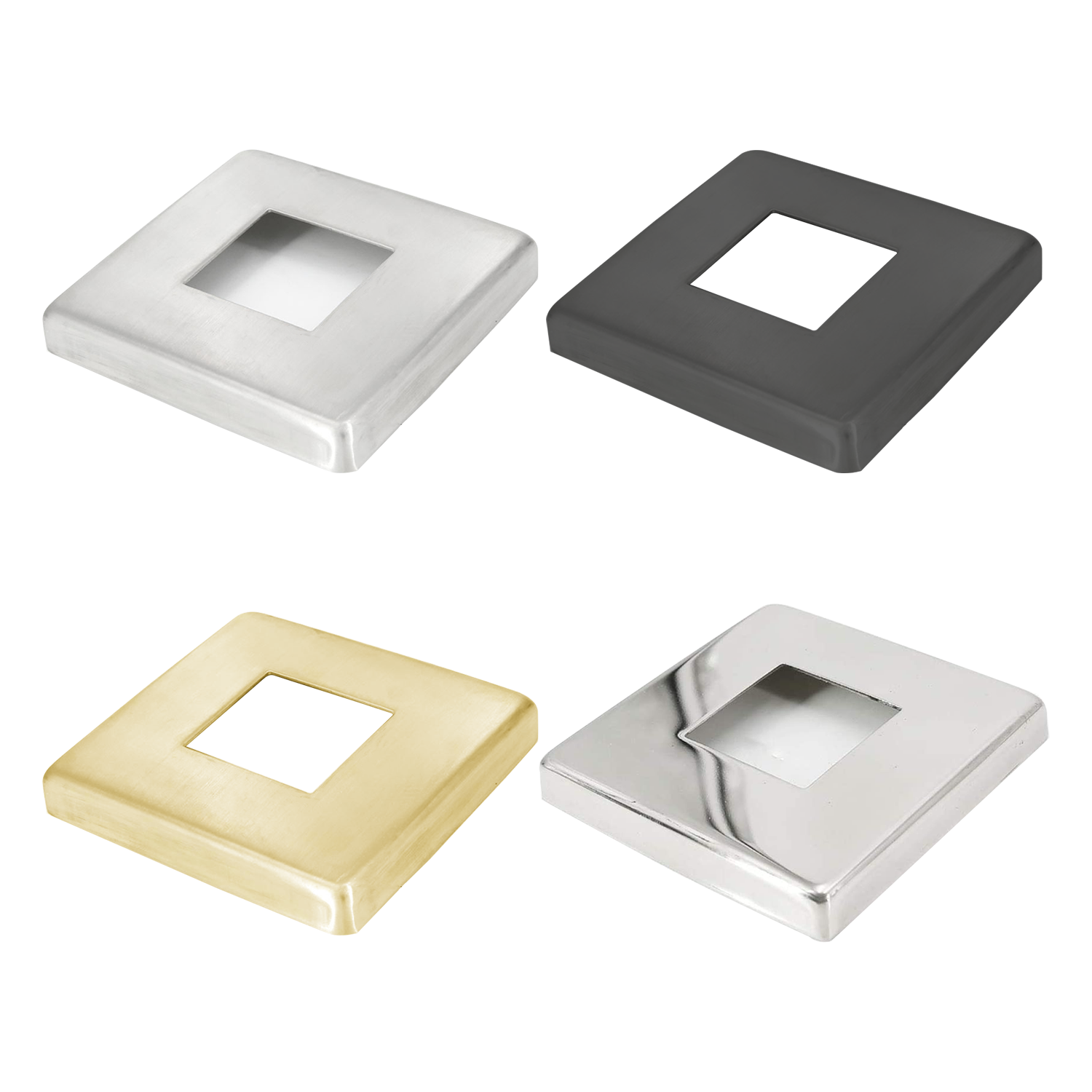 (BC-102-50SQ_) Stainless Steel 316 Grade 4″ x 4″ Base Cover for 2″ x 2 ...