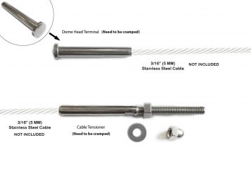 (CBL-TT018) Stainless Steel 316 Grade Cable Railing Threaded Stud ...