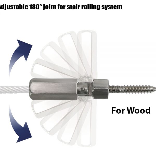 ⋆ Top Hardware Adjustable Cable Tensioner Wood,for cable railing 0°-180°