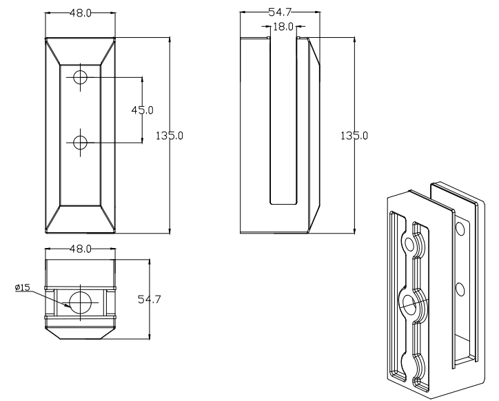 Stainless Steel 2205 Grade Wall Mounted Smart Spigot Glass Clamp for 1/ ...