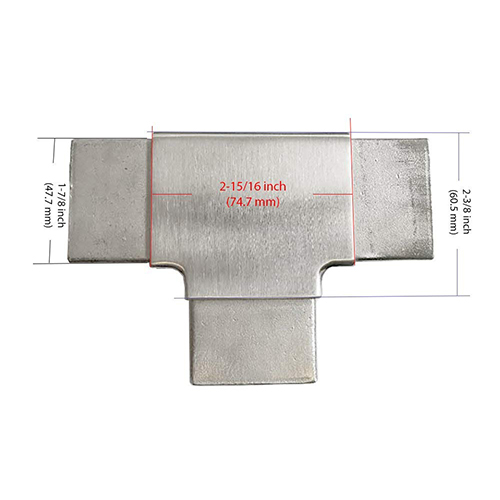 Stainless Steel 316 3-Way Structural Fitting Handrail Connector 180 ...