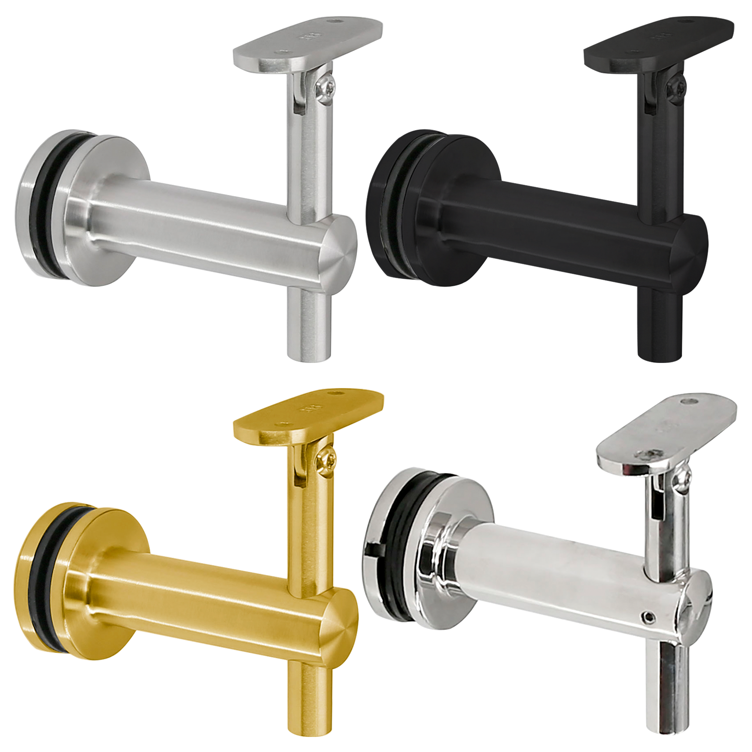 (GB-E210F_) Stainless Steel Glass Mount Adjustable Handrail Bracket for ...