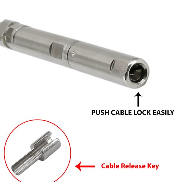 1/8" Cable Adjustable Push-in Lock for Metal Staircase Cable Railing ...