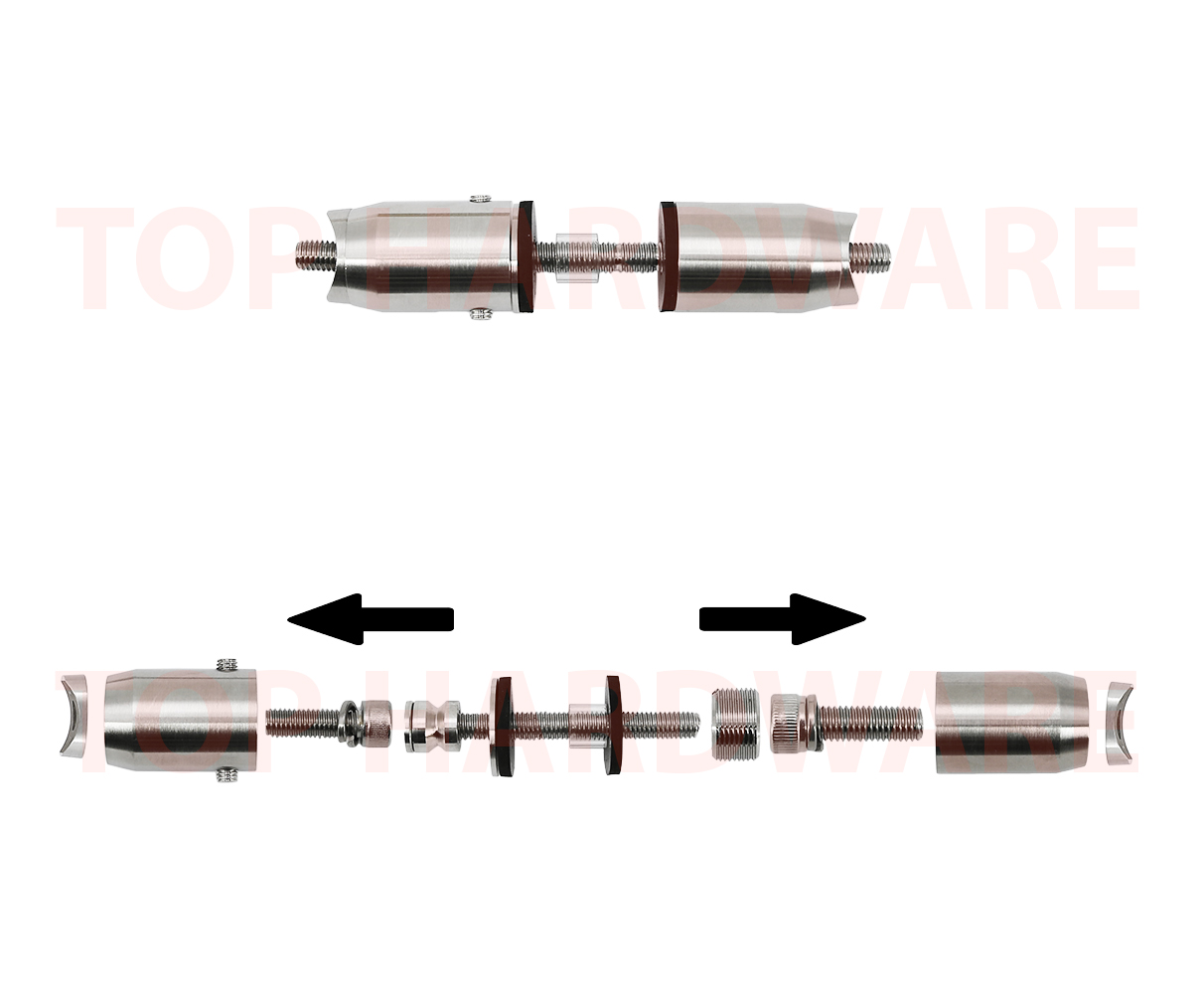Stainless Steel 316 Grade Mid-Post for Extra Length Ladder Style Pulls ...