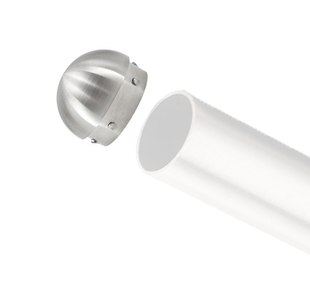 Stainless Steel 316 Grade 2″ OD Tube Domed End Cap for Tube 18 Gauge ...