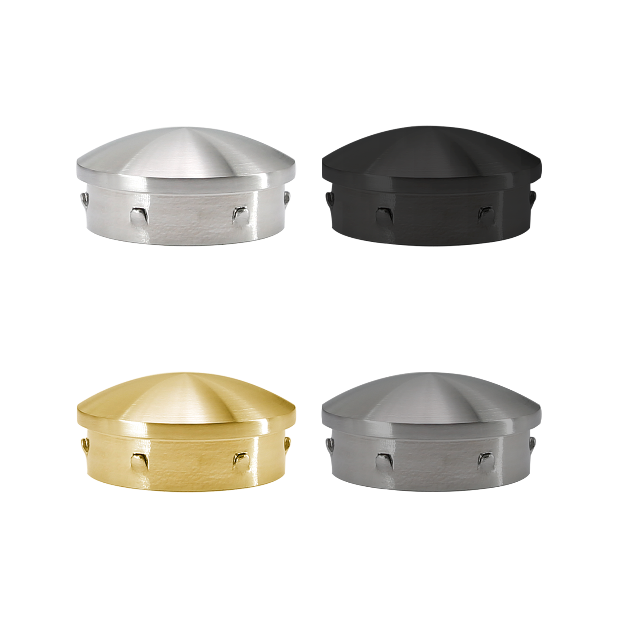 (EC-R38/50-T_) Stainless Steel Tapered End Cap (Round) – Top Hardware