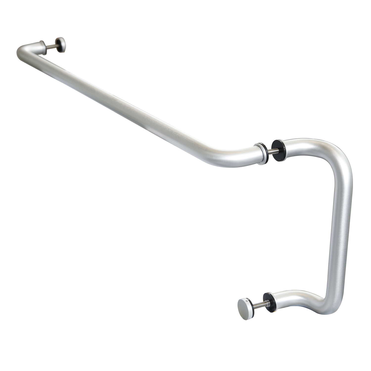 Entrance Door Solid Aluminum Round Combination Push Bar and Pull Handle ...