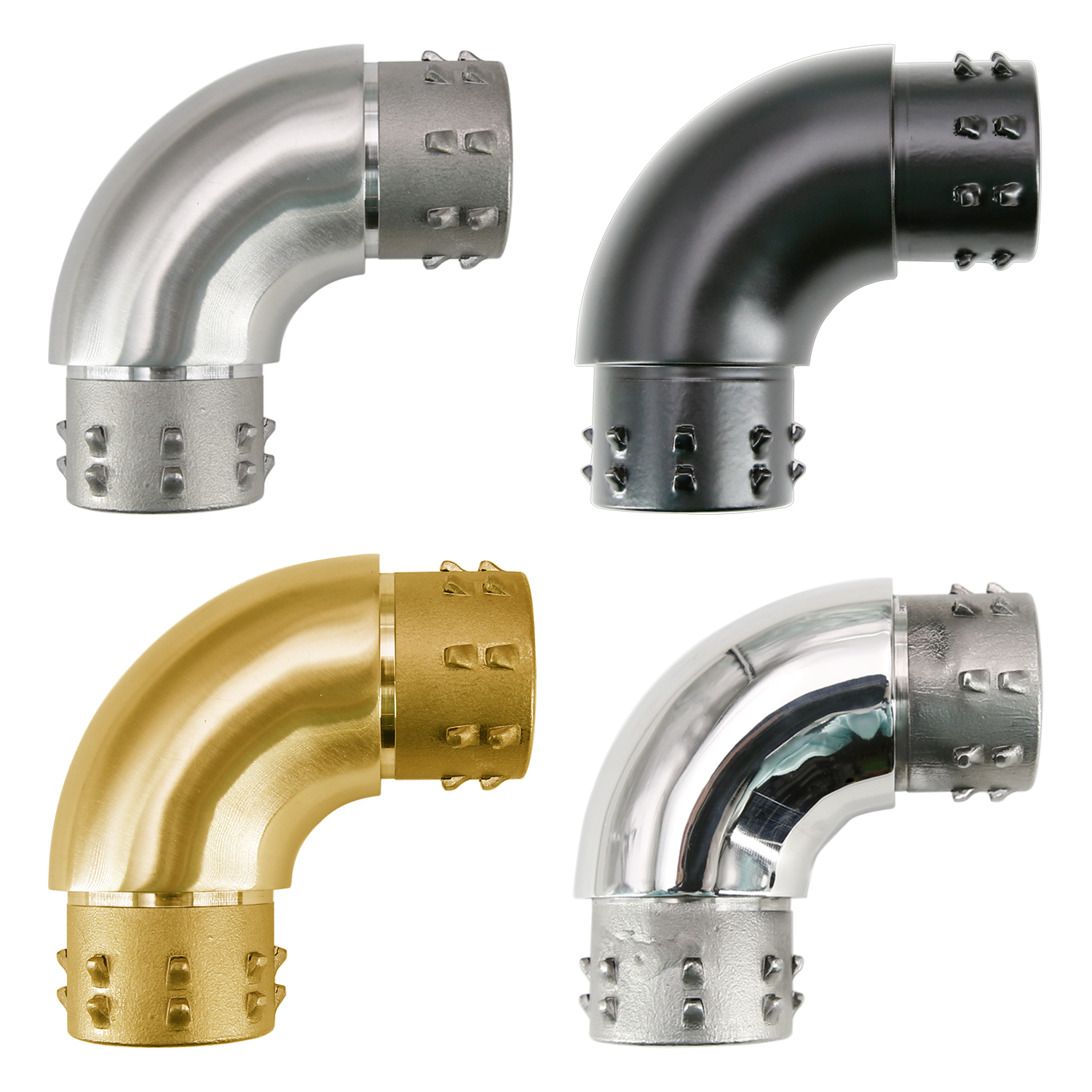 (FC-R38/50-90-R_) Stainless Steel Flush Connector (90 Degree) Radiused ...