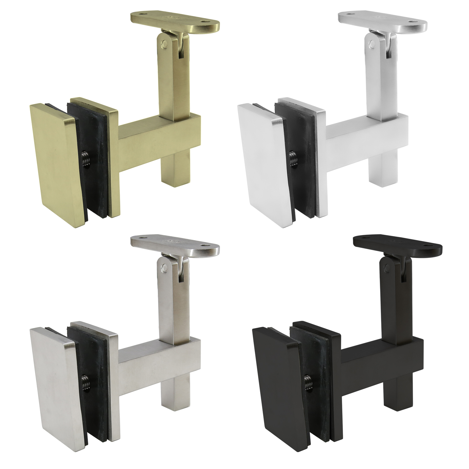 SS316 Stainless Steel Glass Mount Adjustable Glass Bracket For Square ...