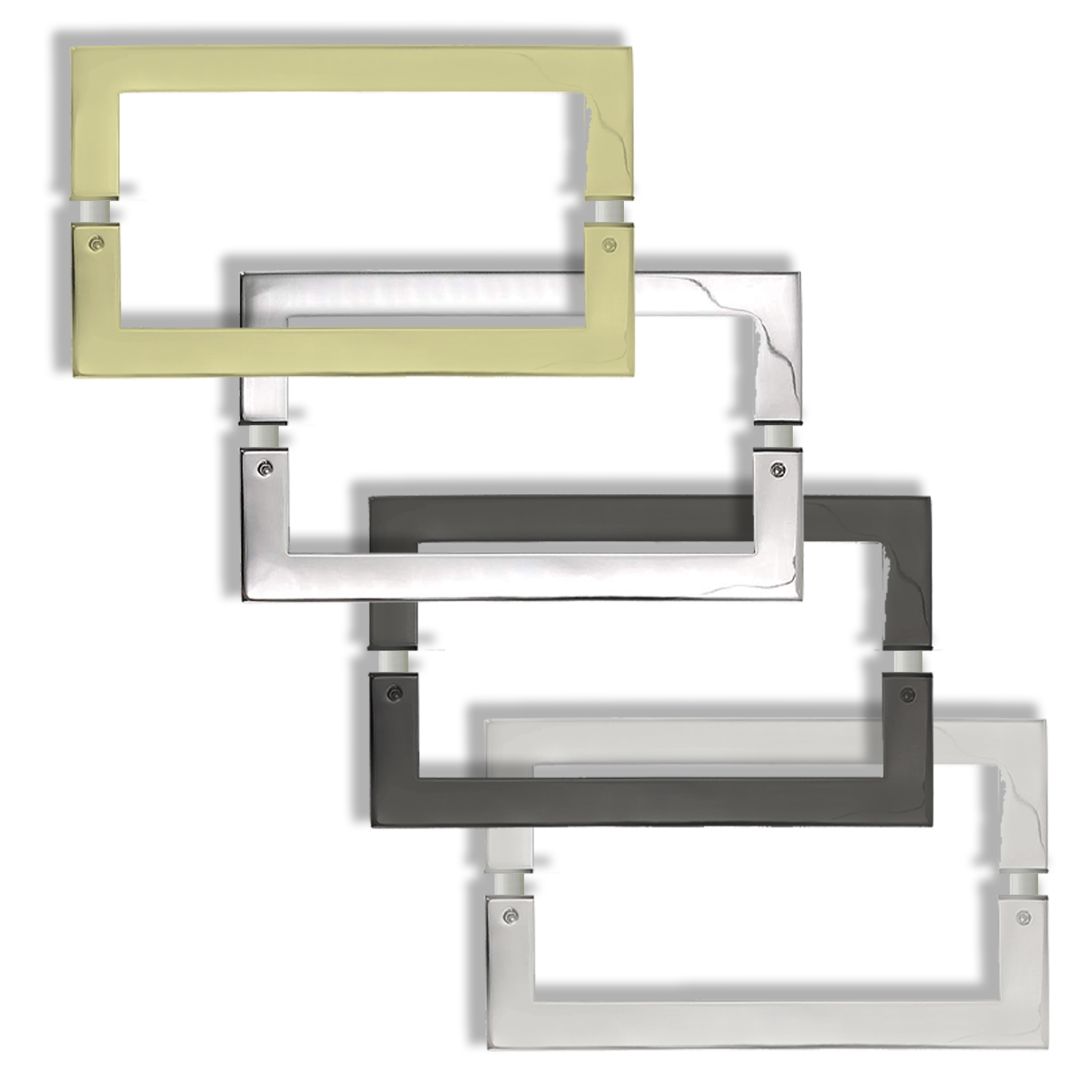 Stainless Steel 18-inch Shower Glass Door Square Shape Pull Handle ...