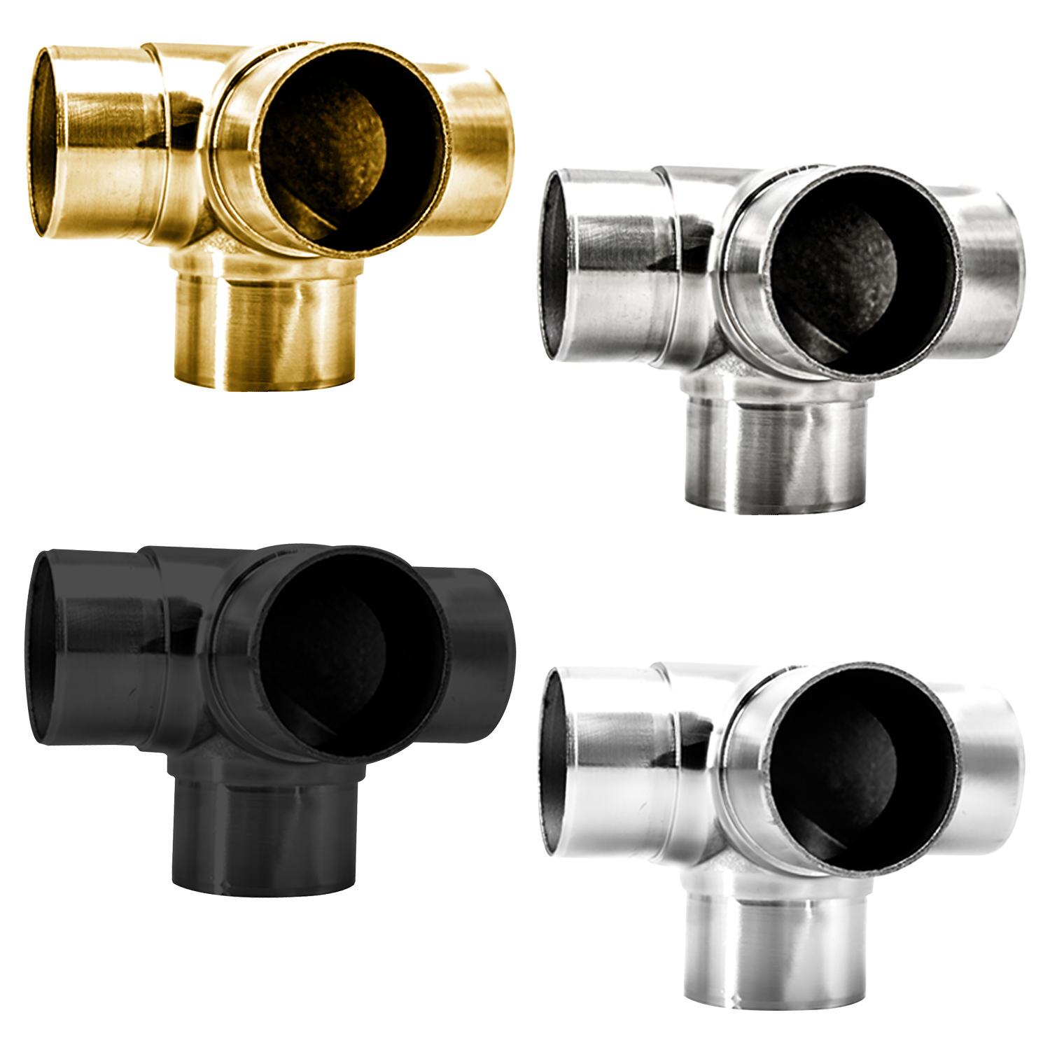 (FC-R38/50-4WT_) Stainless Steel Flush Joiner Connector (4-Way TEE ...