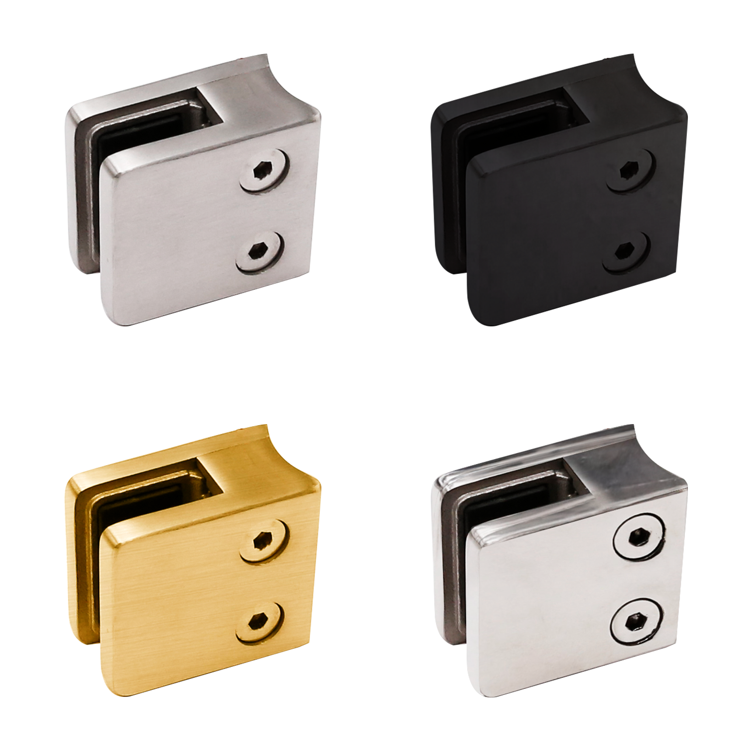 (GC-042R_) Stainless Steel Class Clamp for 1/4” or 3/8” Glass – Top ...