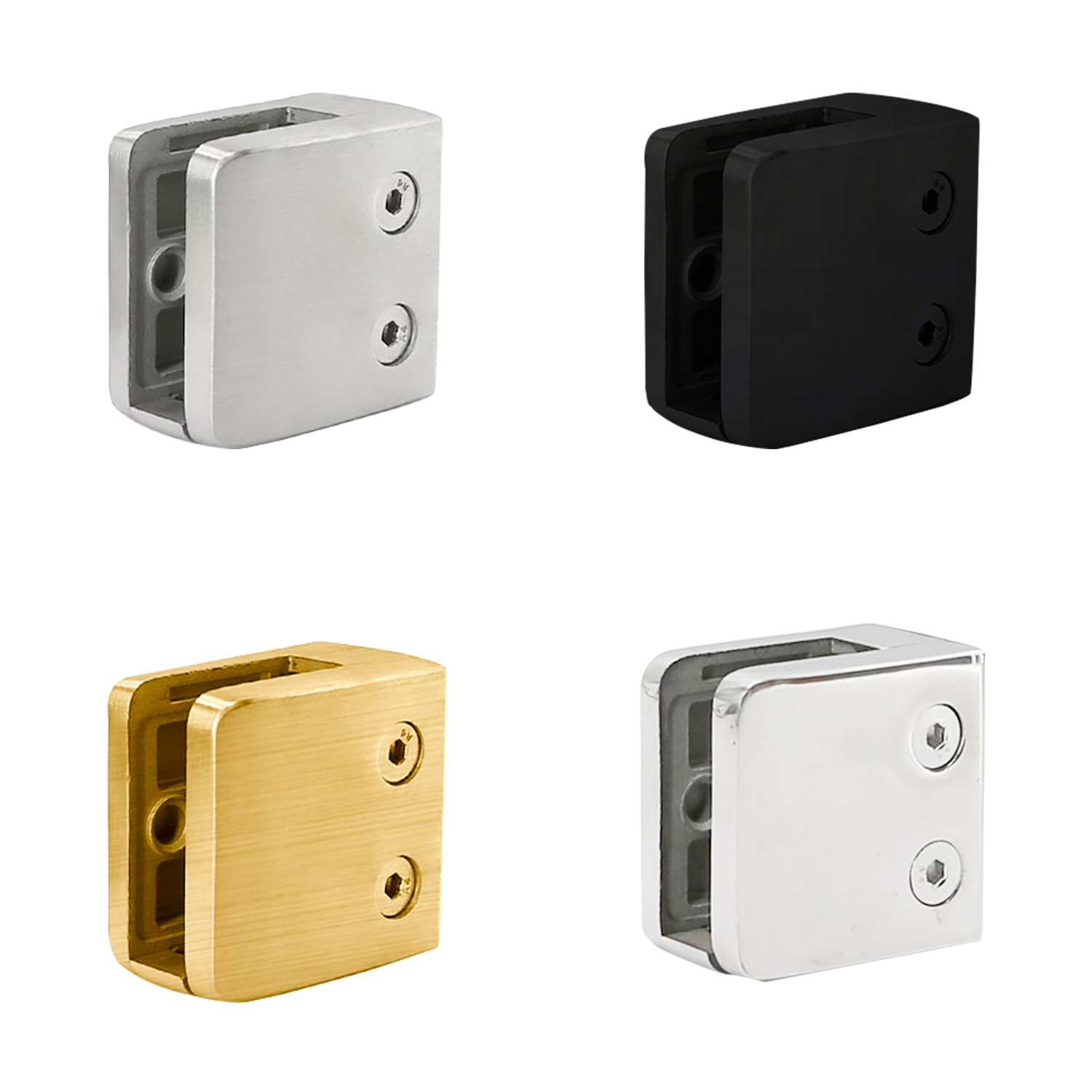 (GC-056-F_) Stainless Steel 316 Grade Heavy Duty Square Flat Back Glass ...