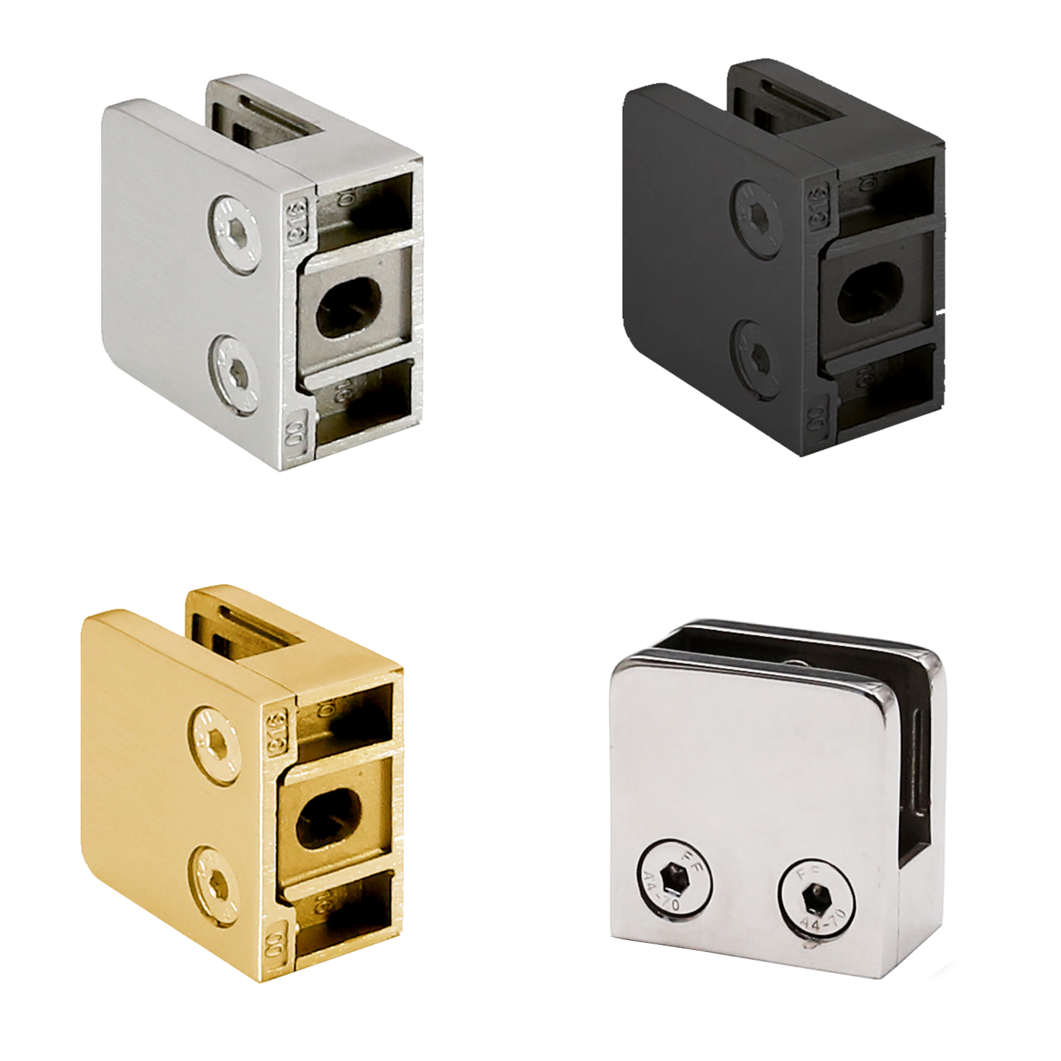 (GC-P045-F_) Stainless Steel Square Flat Back Glass Clamp 45 x 45mm(1-3 ...