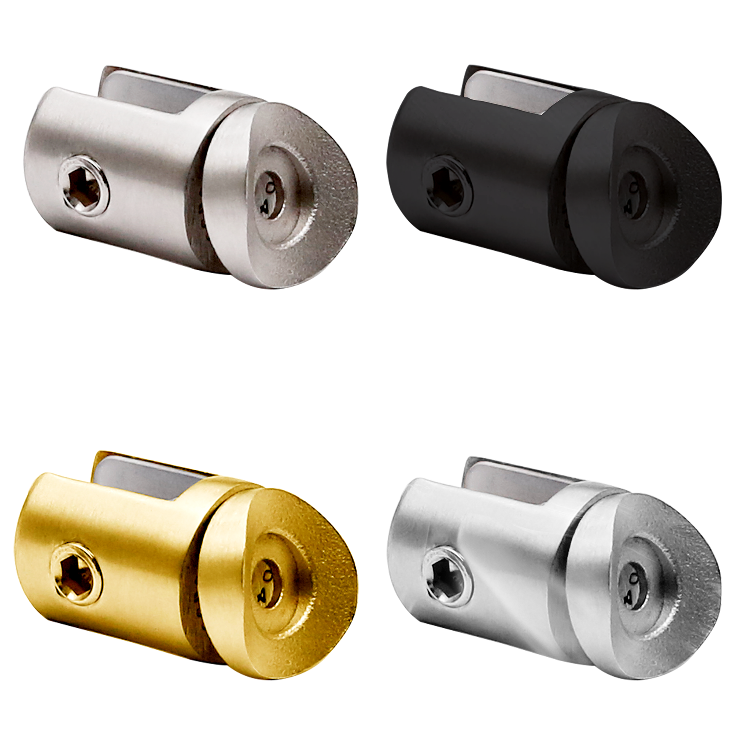 (GCRSW38_) Stainless Steel 304 Grade Moveable Glass Clamp for 1/4″or 3/ ...