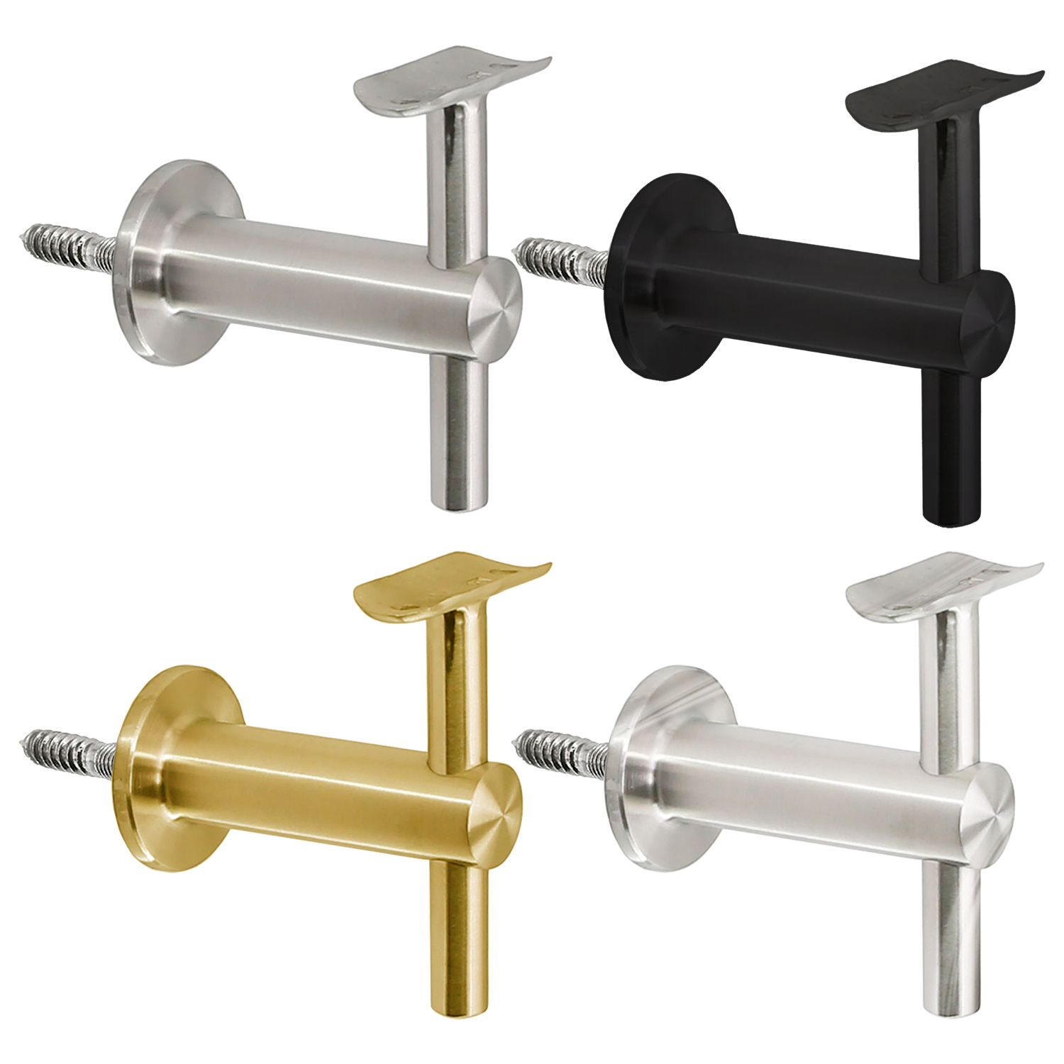 (WB-E142R_) Stainless Steel Wall Mount Fixed Handrail Bracket For Round ...