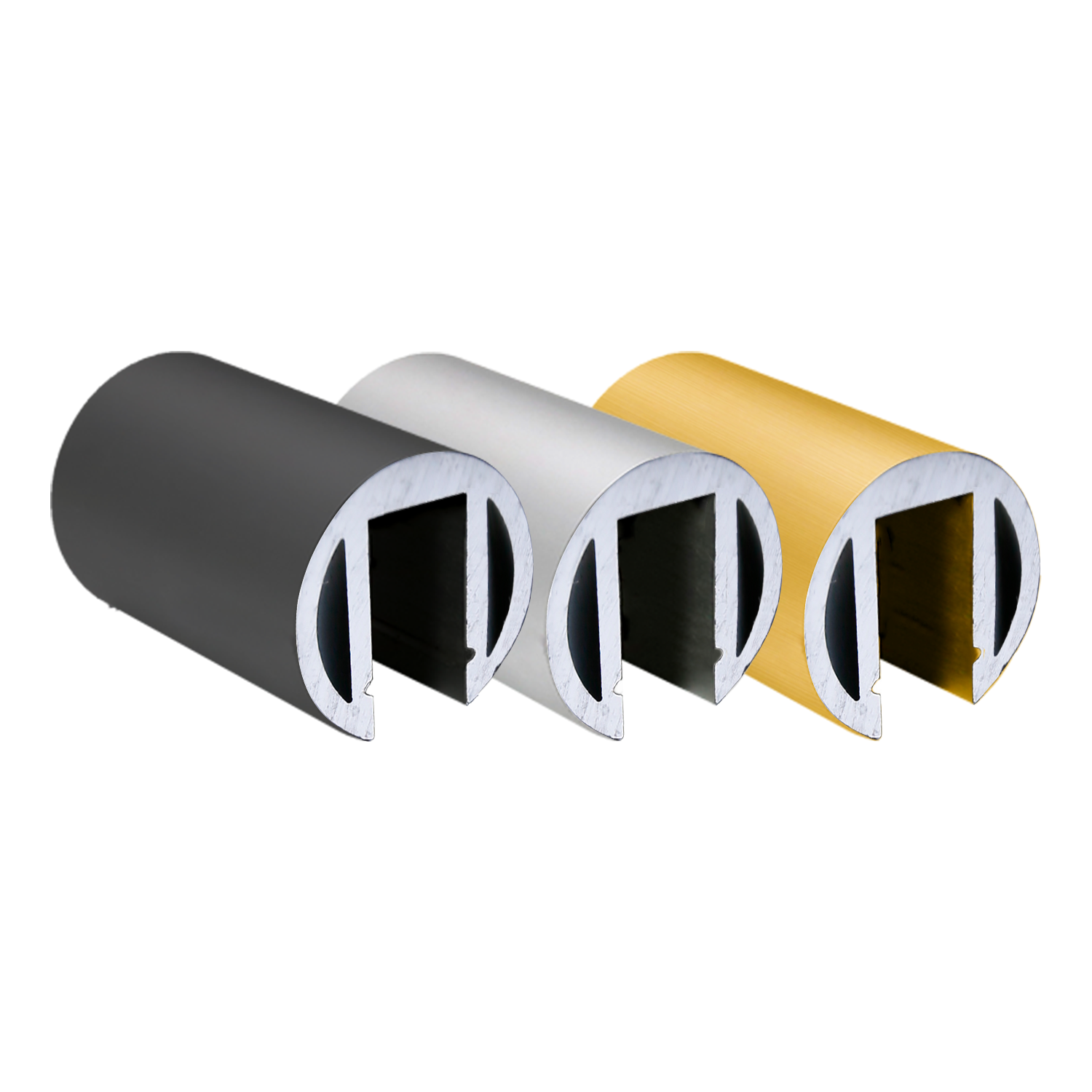 (ALU-RD1242_) Aluminium Cap Rail-Round – Top Hardware