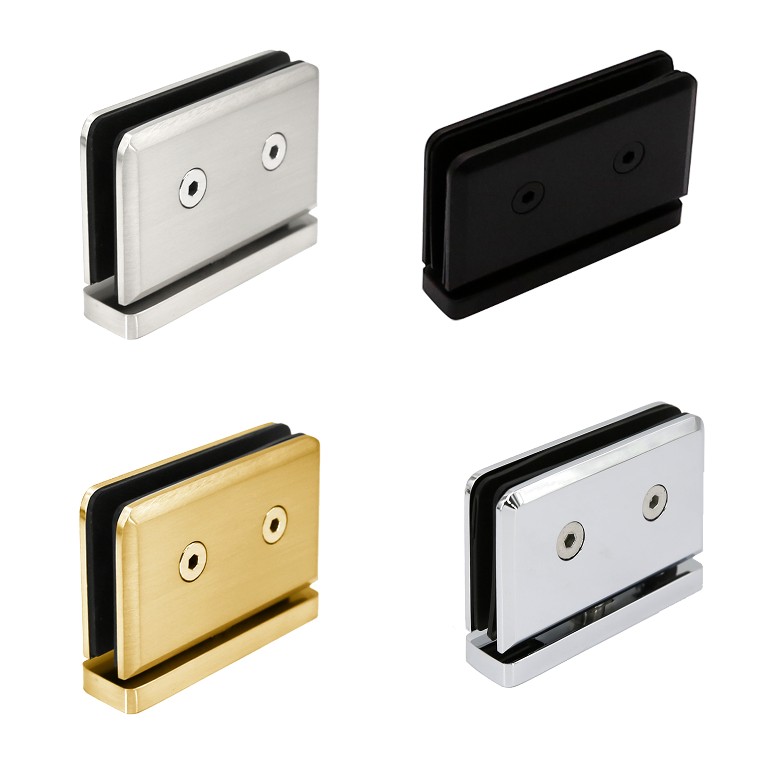 (GAS303-P_) 360 Degree Pinnacle Wall Mount Shower Door Glass Bracket ...