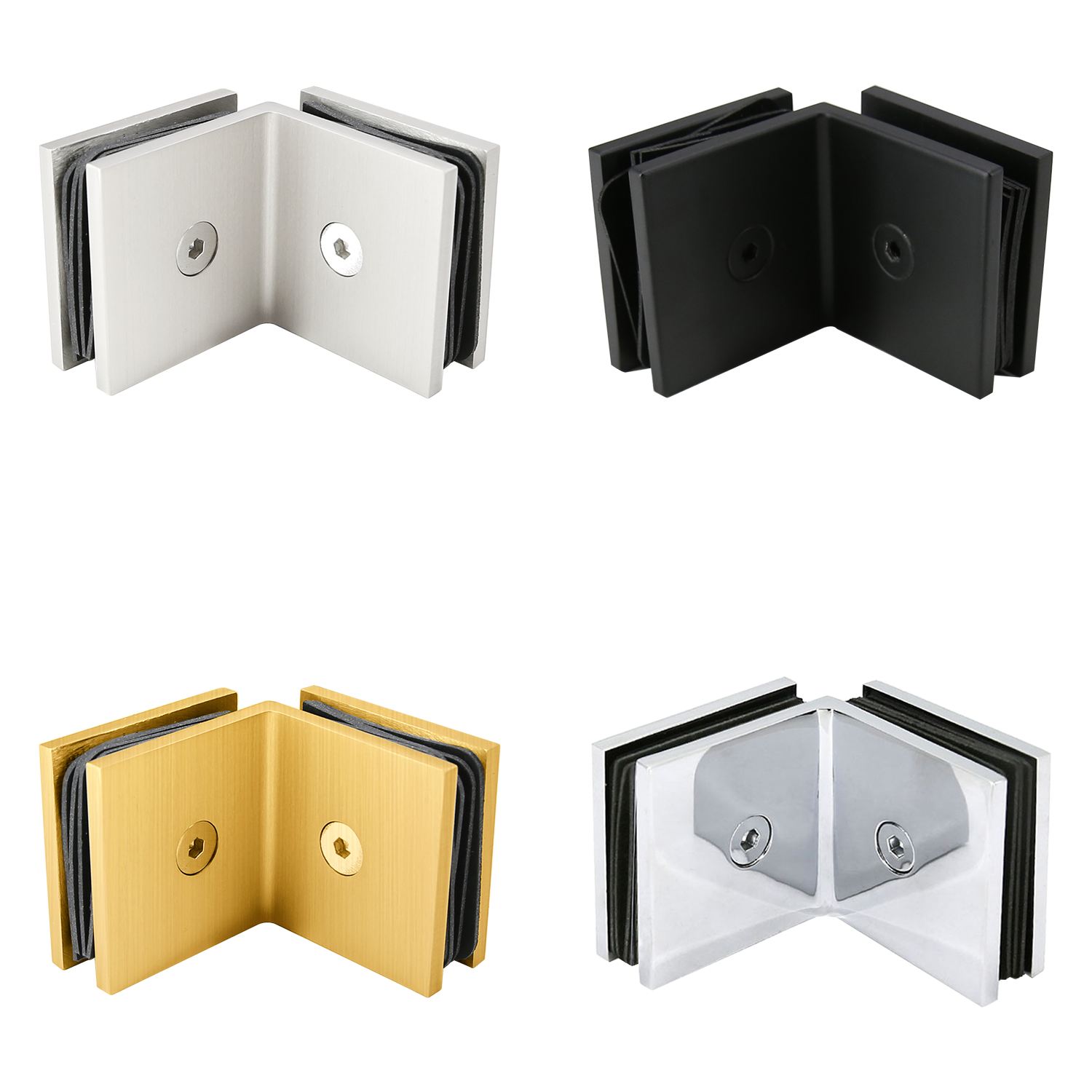 (GAS307_90°) Square 90 Degree Wall Mount Glass to Glass Shower Door ...