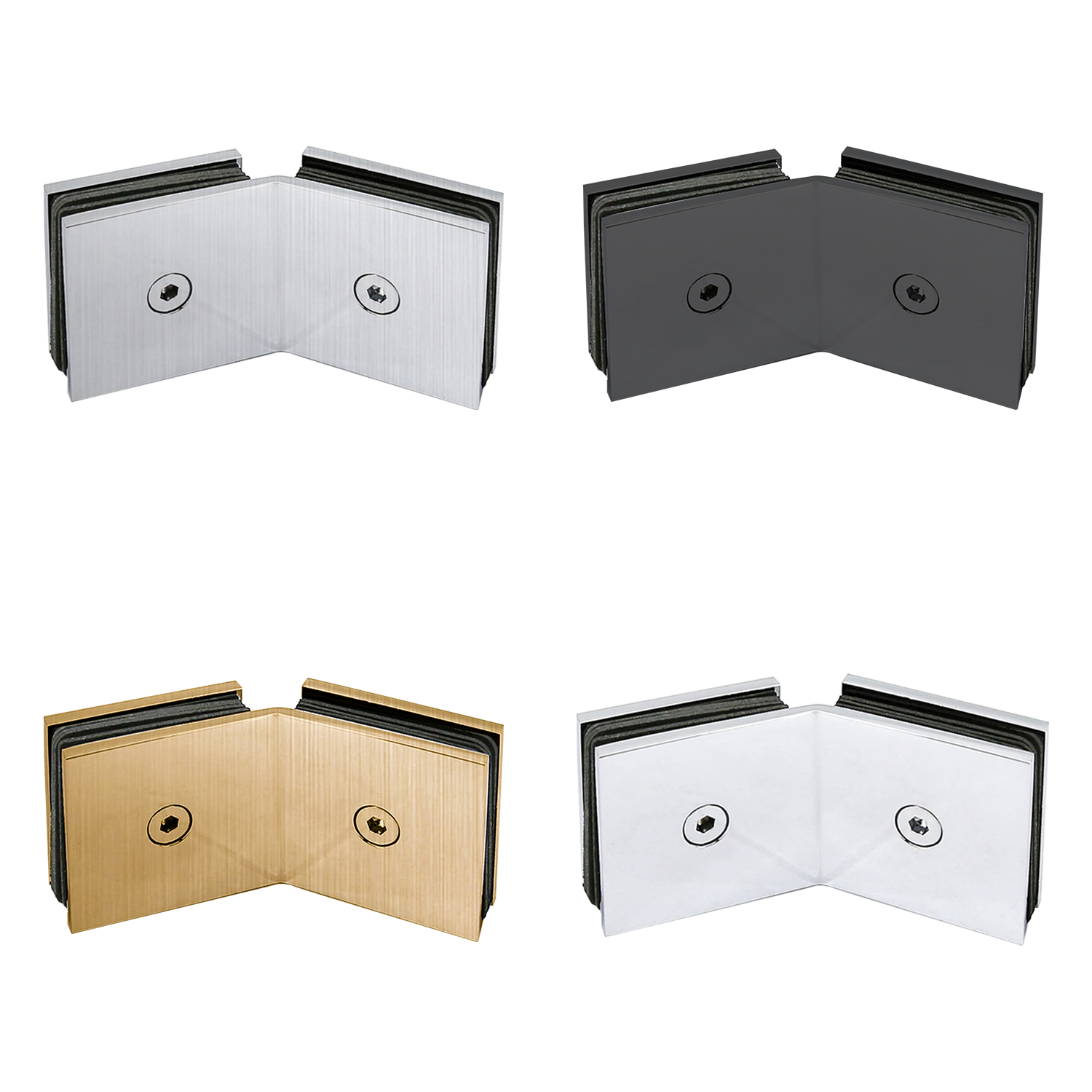 (GAS312_135°) Square 135 Degree Wall Mount Glass to Glass Shower Door ...