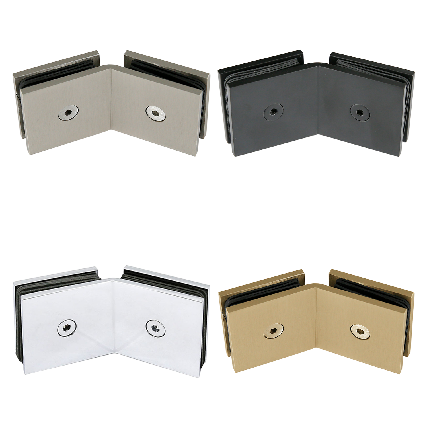 (GAS312_135°) Square 135 Degree Wall Mount Glass to Glass Shower Door ...