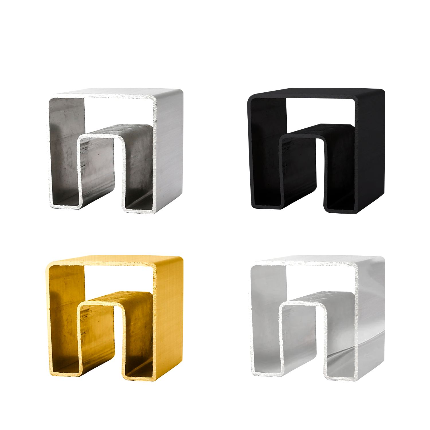 (SSTU-SQ1250_) Stainless Steel Cap Rail-Square – Top Hardware