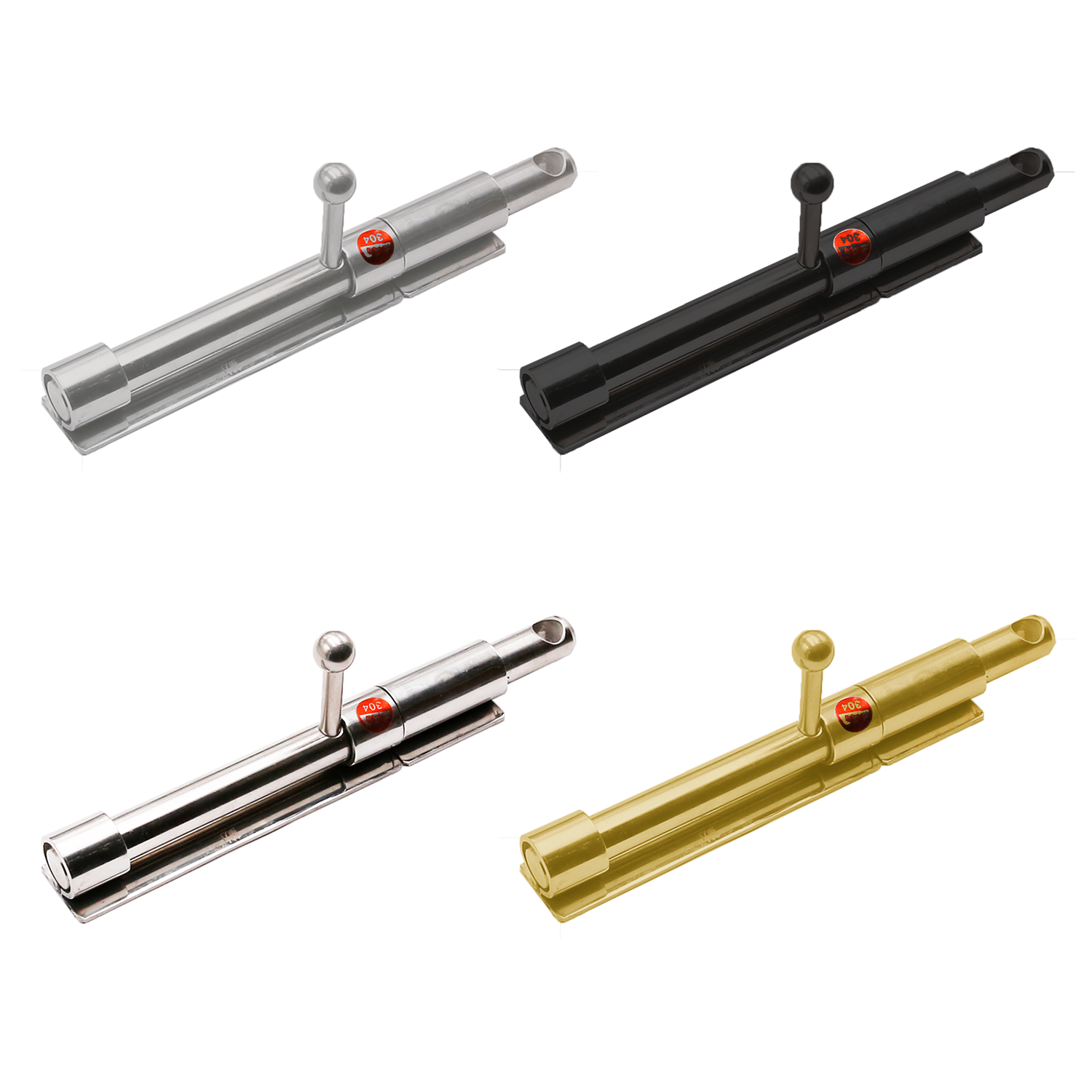 (WBB14318_) Stainless Welded Barrel Bolt Latch 3/4″[18mm] Dia solid bar ...