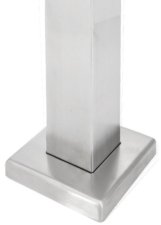 Stainless Steel 316 Glass Railing System 42” Height ,2 x 2″ Square ...