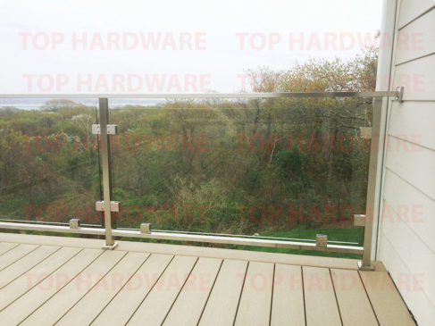 Stainless Steel 316 Glass Railing System 36” Height ,2 x 2″ Square ...
